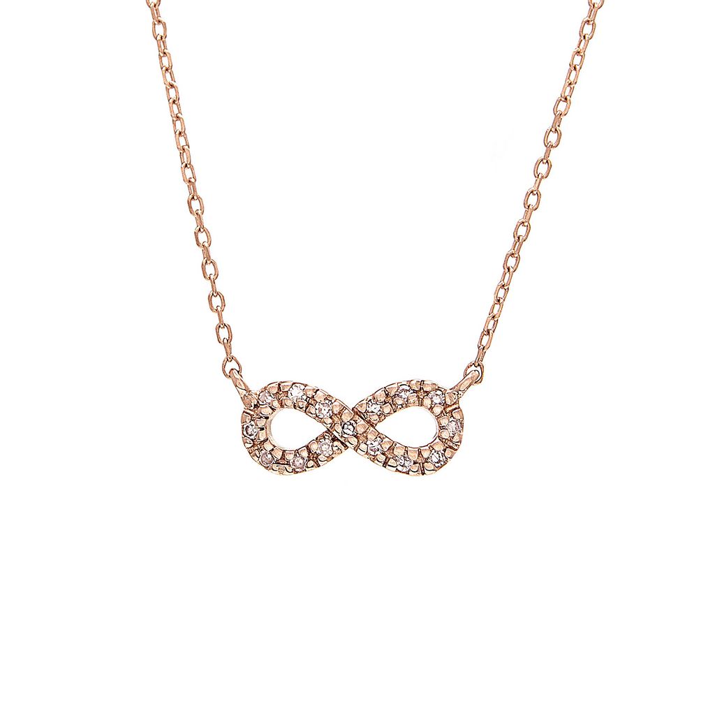 14K Gold Infinity Micro Pave Necklace – Lorena